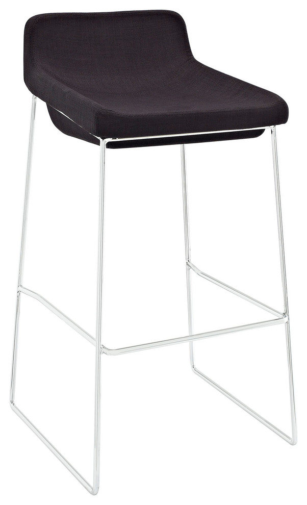 Modway Furniture Garner Bar Stool, Black - Contemporary - Bar Stools ...