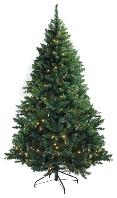 Pre-Lit Buffalo Fir Medium Christmas Tree, White LED Lights, 12'x80 ...