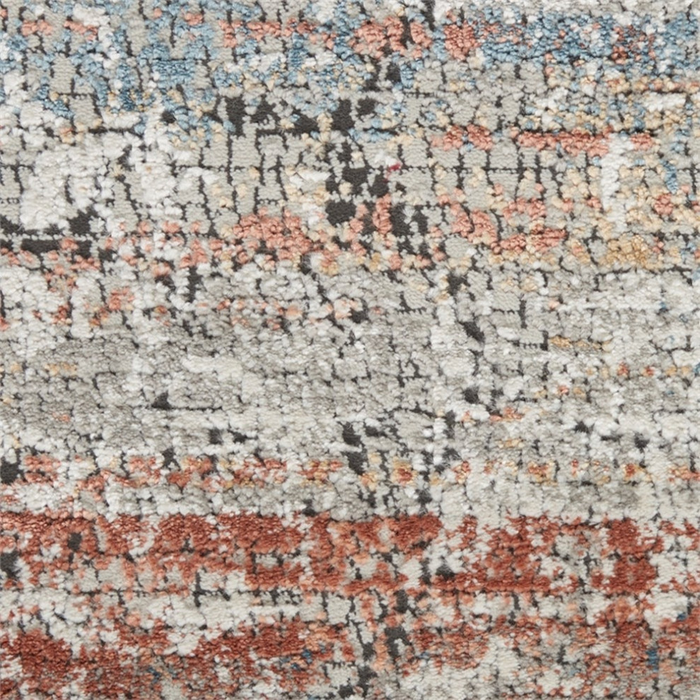 Nourison Rustic Textures 94" x 126" Fabric Indoor Rug in Multi-Color ...