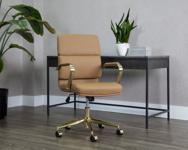 Kleo Office Chair Tan - Contemporary - Office Chairs - by Sunpan Modern ...