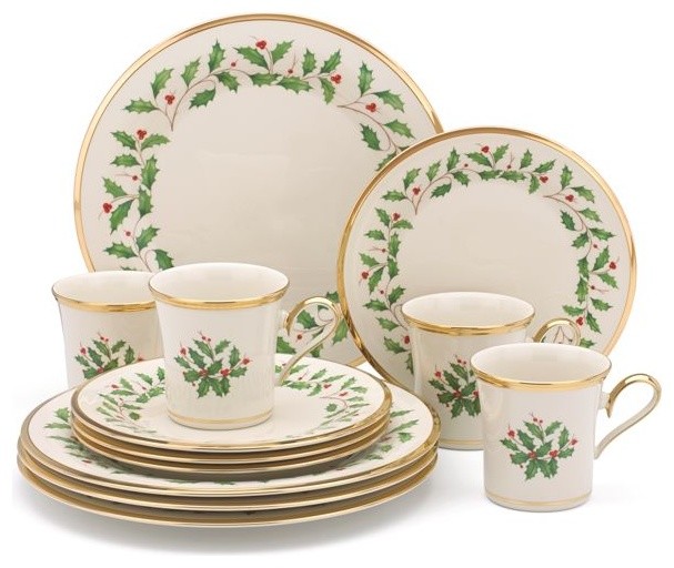 Holiday Dinnerware 12 Piece Set - Traditional - Holiday Dinnerware - by ...