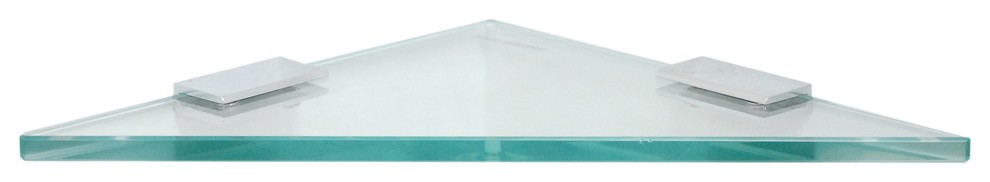 Triangle Glass Shelf with (2) 2" Rectangular Clamps - Contemporary ...