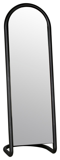 Noir Furniture Industrial Steel Duke Mirror With Matte Black GMIR177MTB ...