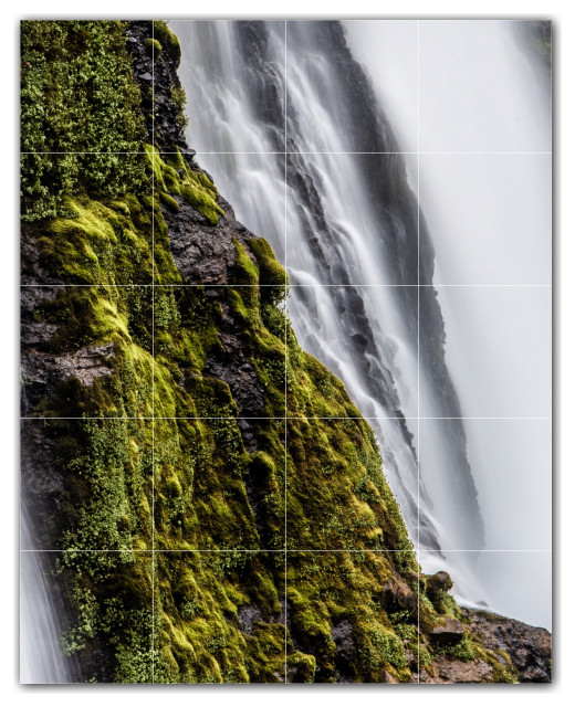 Waterfalls Ceramic Tile Wall Mural HZ501089, 24" Wide x 30" High ...