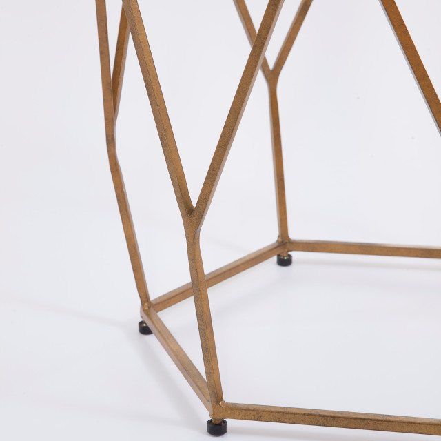 Roxy Hexagonal Chairside End Table - Contemporary - Side Tables And End ...