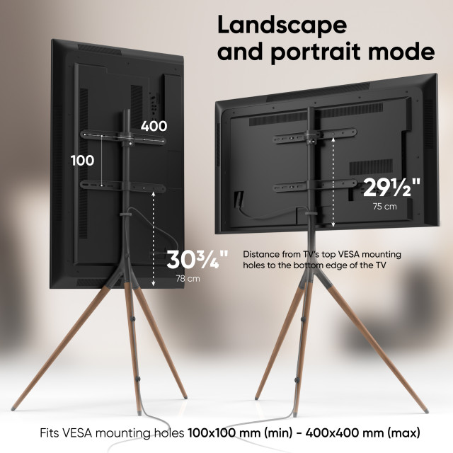 Tripod Easel TV Stand for 32” – 65 Inch LED LCD OLED Screens up to 77 ...