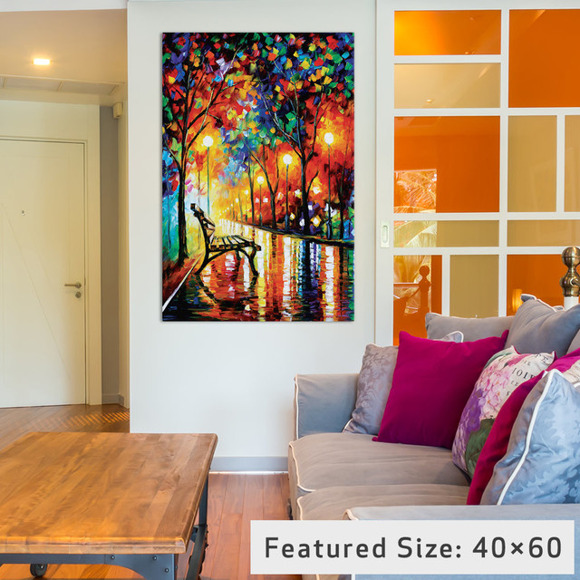 The Loneliness Of Autumn by Leonid Afremov Art Print, 18" x 12" x 1.5 ...