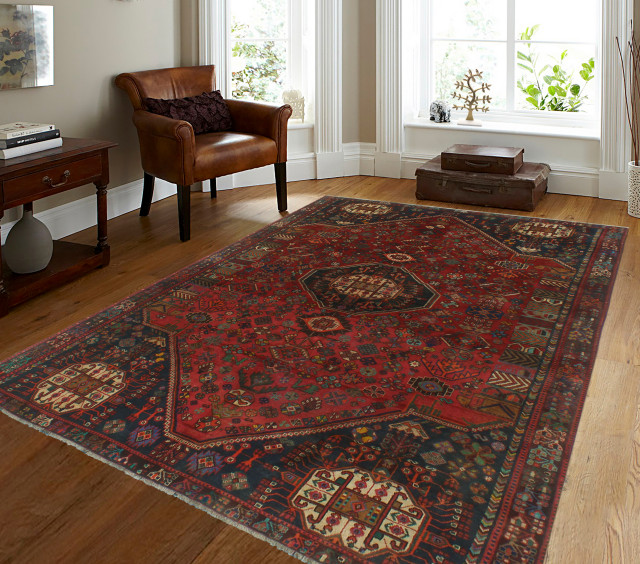 Semi-Antique Barnaby Red Rug, 6'2 x 9'5 - Southwestern - Area Rugs - by ...
