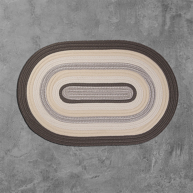 Brooklyn - Slate 11' round, Round, Braided - Farmhouse - Outdoor Rugs ...