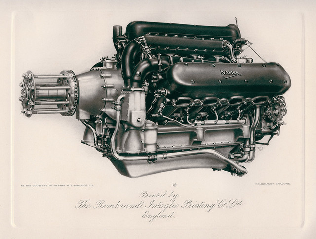 Napier Lion Engine Print, 18" x 24" - Contemporary - Fine Art Prints ...
