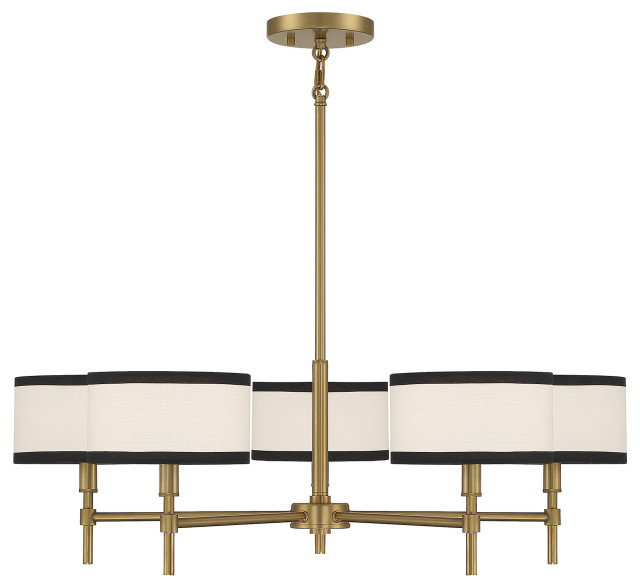 5-Light Chandelier, Natural Brass - Transitional - Chandeliers - by ...