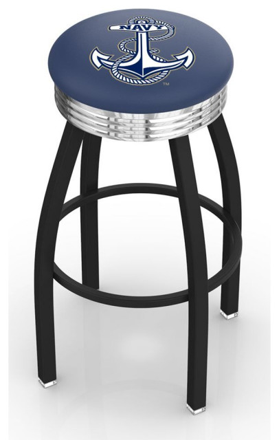 Holland L8B3C US Naval Academy NAVY 30" Bar Stool - Black/Chrome ...
