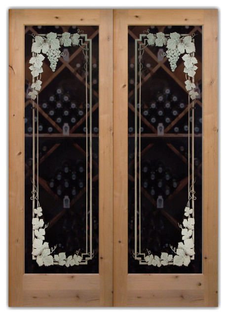 Wine Door - Vineyard Grapes Garland - Primed - 28" x 80" - Book/Slab ...