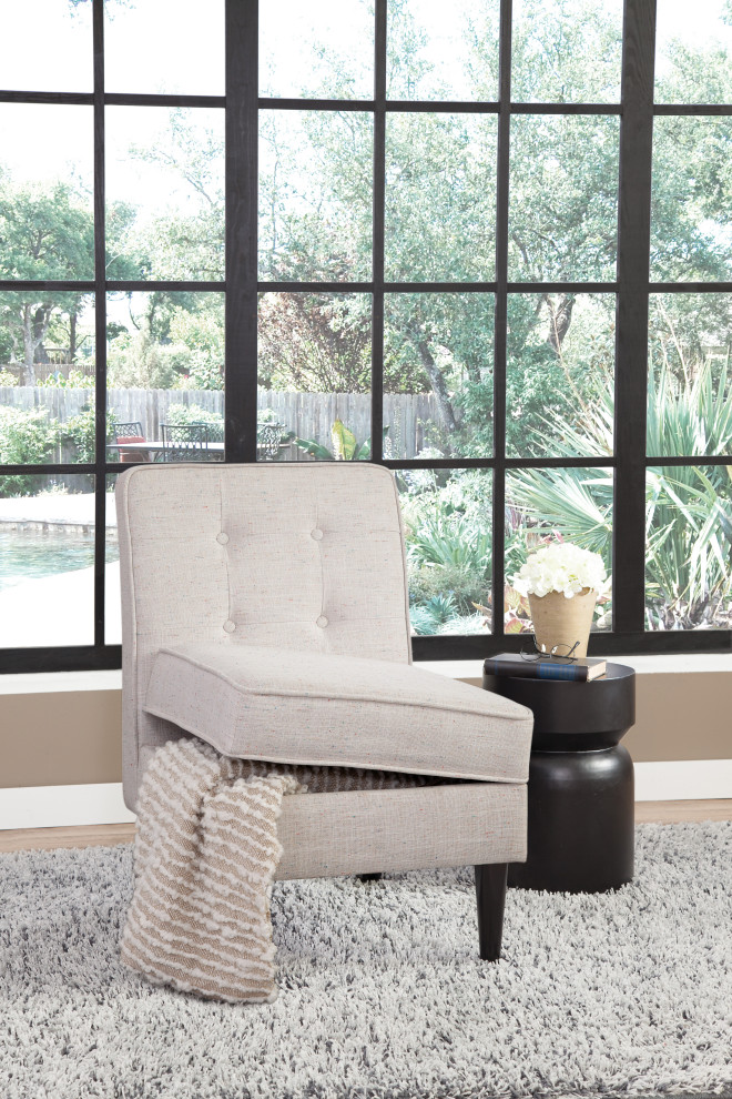 Grafton Home Roswell Armless Storage Chair - Midcentury - Armchairs And ...