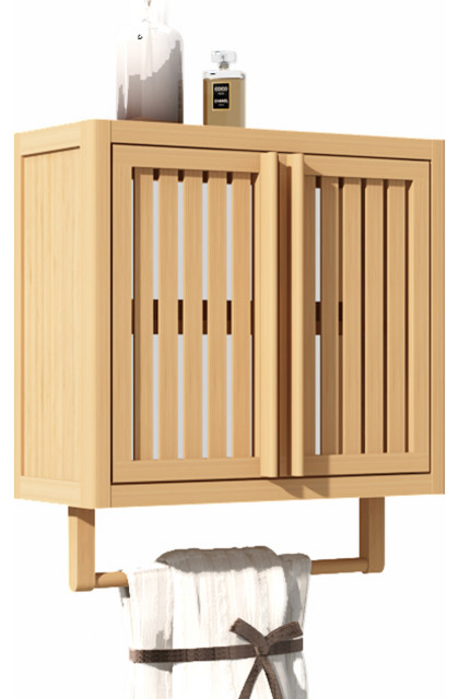 22" Tall Bath Wall Mounted Toilet Storage box, Neutral, Shelf ...