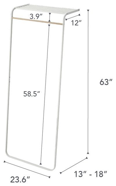 Leaning Coat Rack With Shelf, Steel, Holds 22 lbs - Contemporary ...