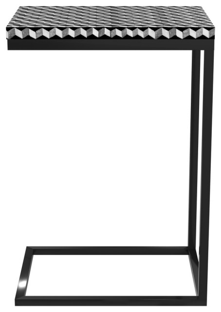 Nava Accent Table - Black/White Bone - Transitional - Side Tables And ...
