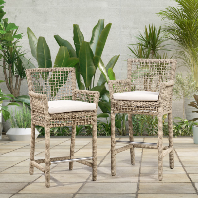Brisbane Counter Stool by Kosas Home - Beach Style - Outdoor Bar Stools ...