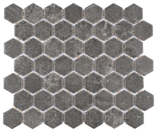 Liverpool Hex Ceramic Mosaic Floor and Wall Tile - Contemporary ...