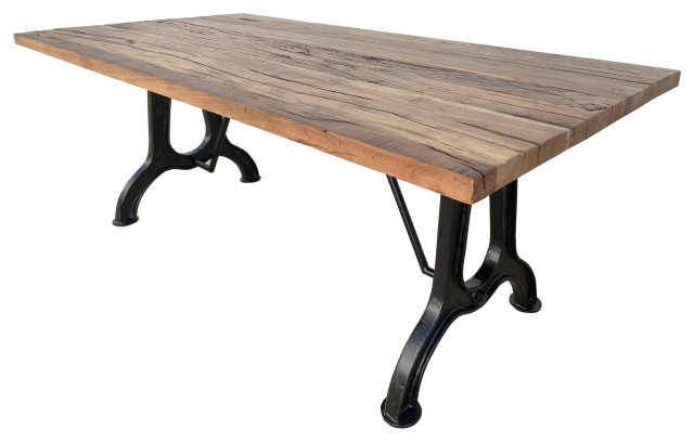 Santiago Industrial Style Solid Wood and Iron Dining Table - Industrial ...