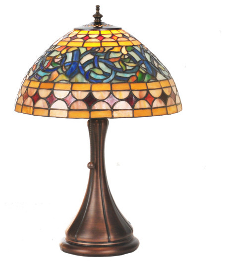18"H Tiffany Tavern Accent Lamp - Traditional - Table Lamps - by Uber ...
