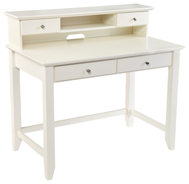 Xavier Secretary Desk With Storage - Transitional - Desks And Hutches ...