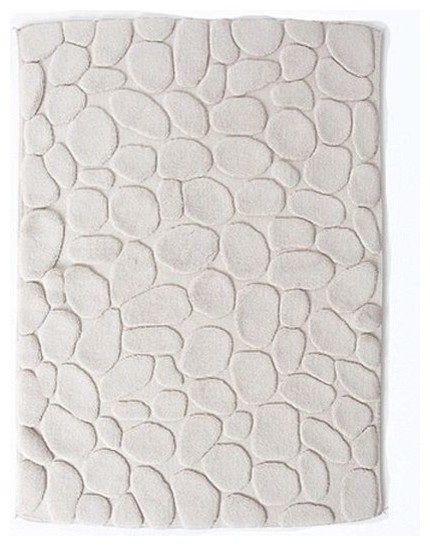 Pebble Stone Bath Mat, Light Gray - Contemporary - Bath Mats - by Room ...