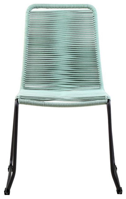 Shasta Outdoor Metal & Rope Stackable Dining Chair- Set of 2 ...