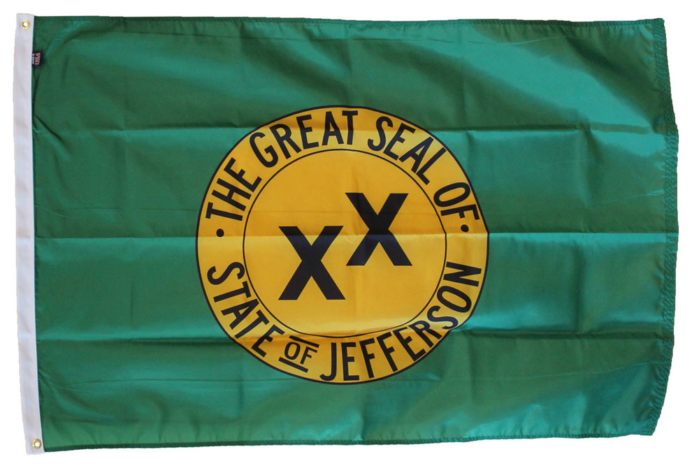 State of Jefferson , 3'x5' Nylon Flag - Traditional - Flags And ...