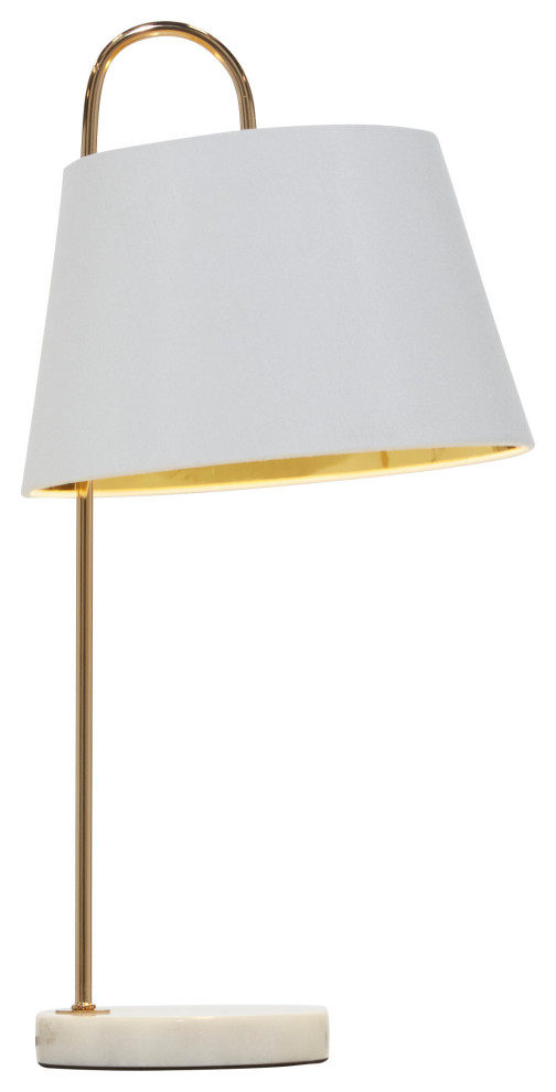 Modern White Metal Desk Lamp 83840, 11" x 11" x 22" - Contemporary ...