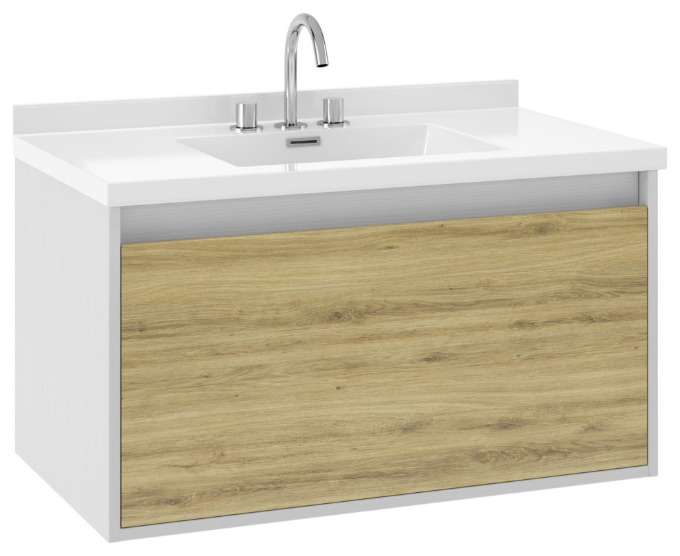 Tribeca 37" Bathroom Vanity With Sink, Ginger - Modern - Bathroom ...