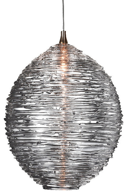Cocoon Glass Pendant Light Clear Contemporary Pendant Lighting By Ohr Lighting Houzz