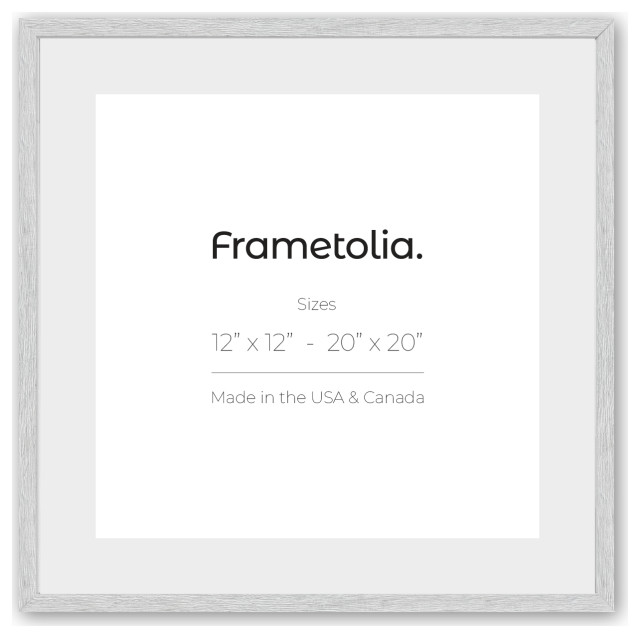 Opaque White 13/16" Arber Picture/Gallery Frame with Bright White Mat ...