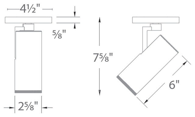 4023 Adjustable Paloma LED Monopoint 3000K 90CRI, White - Transitional ...