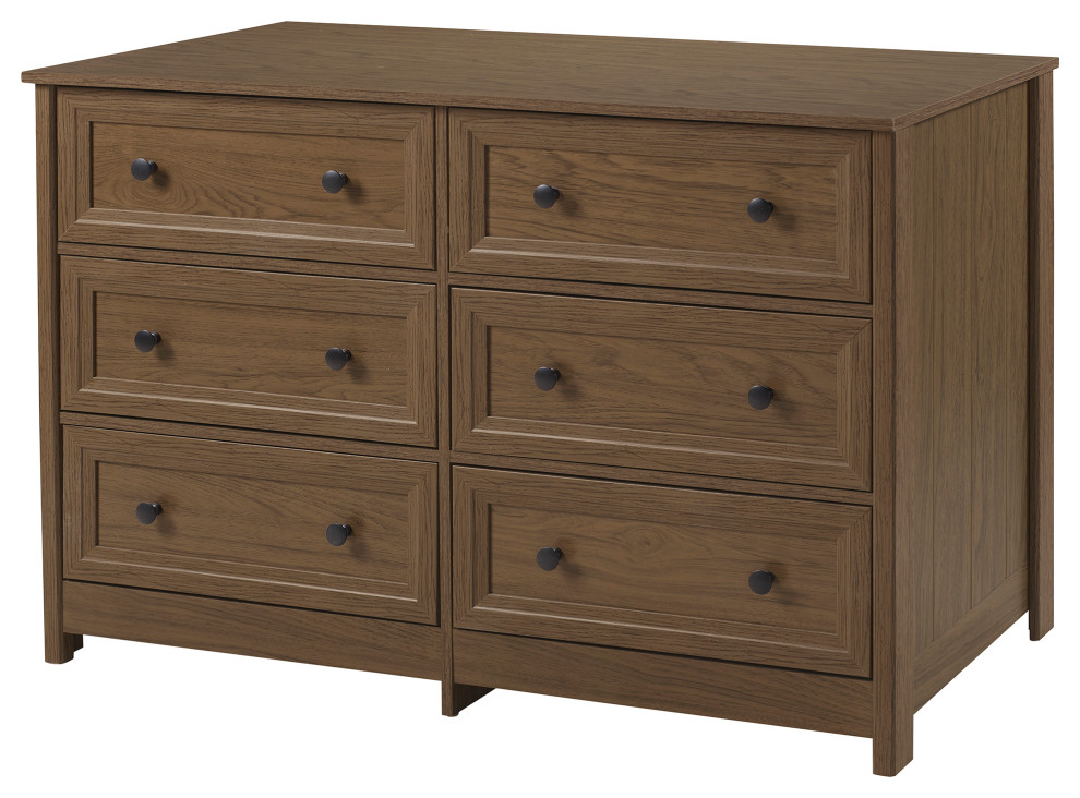 Classic 6 Drawer Grooved Side Dresser - Transitional - Dressers - by ...