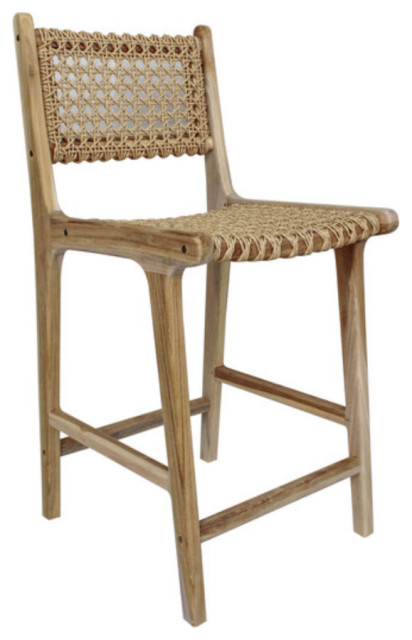 Terra Outdoor Counter Stool Brown - Beach Style - Outdoor Bar Stools ...