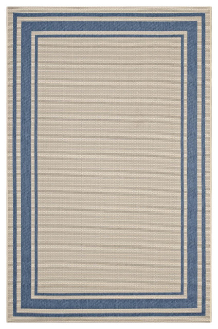 Rim Solid Border Borderline Indoor/Outdoor Area Rug - Durable Soft ...
