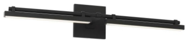 Kal Medium Vanity, 1-Light, LED, Nightshade Black, 24"L - Modern ...