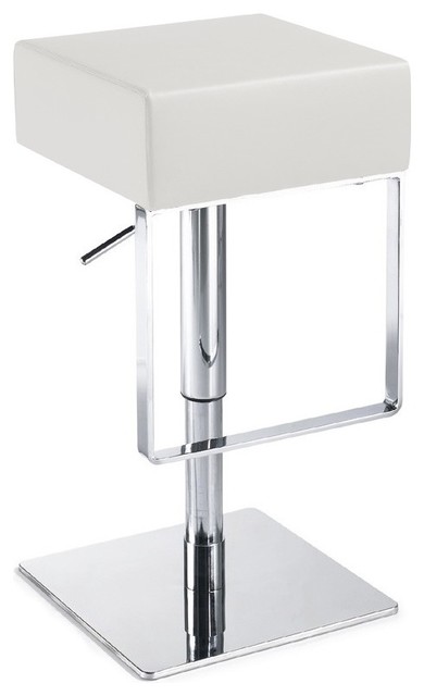 Miller Adjustable Backless Leather Stool - Modern - Bar Stools And ...