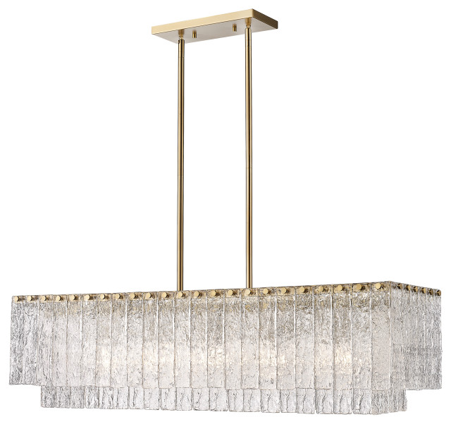 Glacier 5 Light Island Lighting - Transitional - Kitchen Island ...