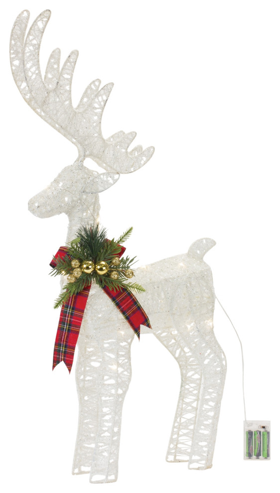 LED Lighted Holiday Deer 33"H - Traditional - Outdoor Holiday ...