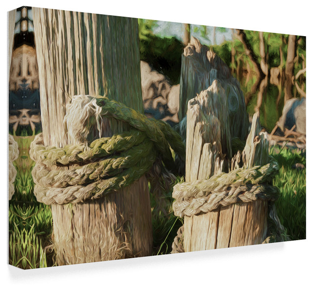 "Old Ropes Wrapped Around Dock Post" by Anthony Paladino, Canvas Art ...