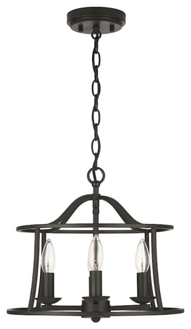 Capital Lighting Cameron 4-Light Semi-Flush, Matte Black - Transitional ...