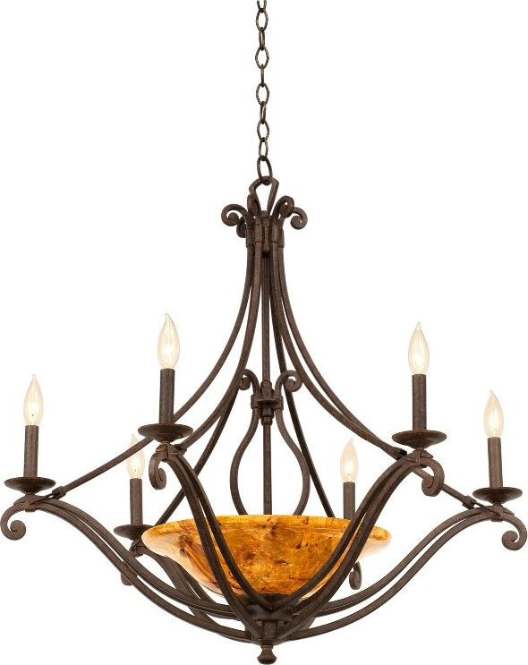 Somerset 34x32" 6-Light Gothic Chandelier by Kalco - Mediterranean ...