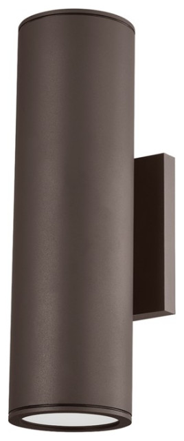 Perry 1-Light Exterior Wall Sconce, Textured Bronze - Modern - Outdoor ...