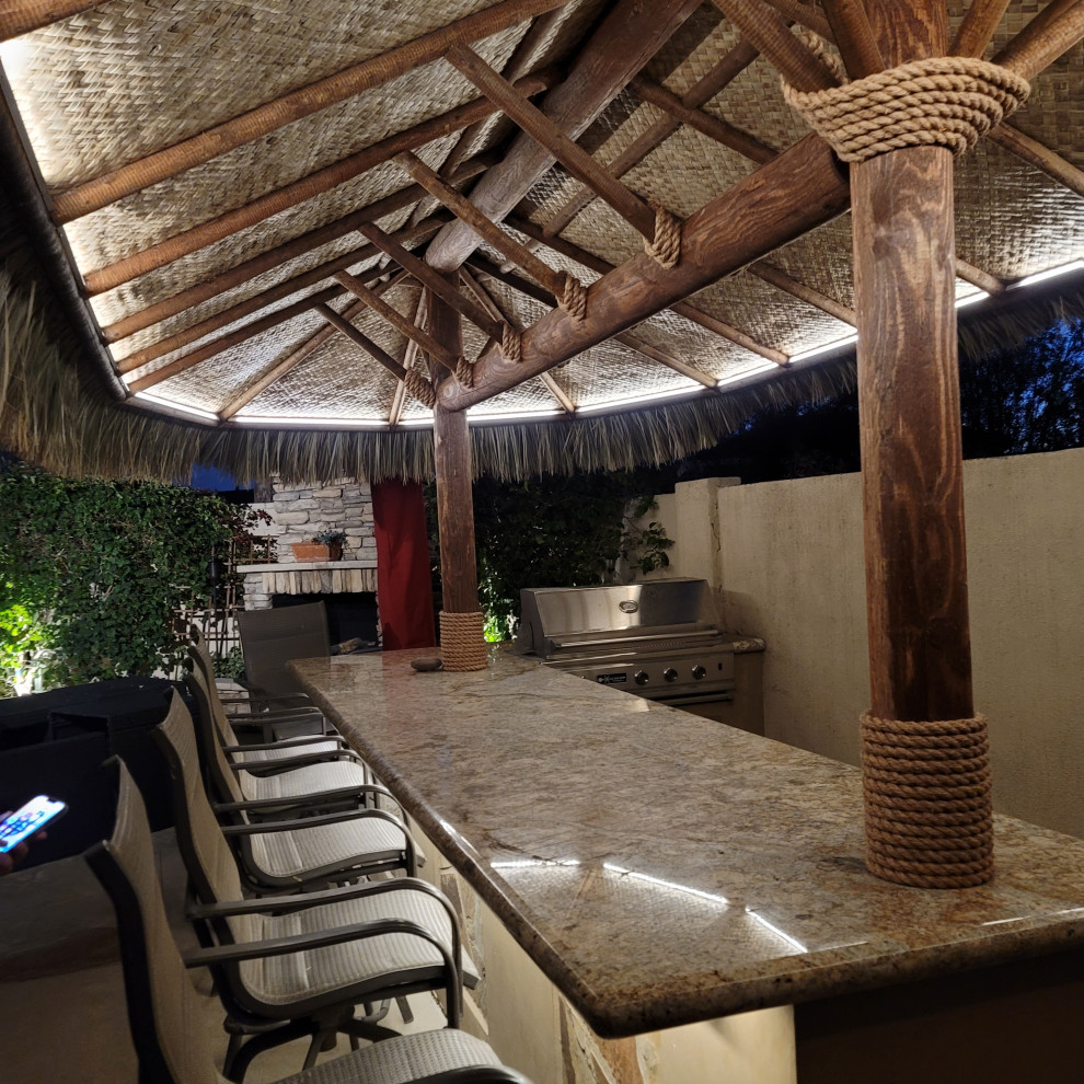 Orange - Palapa Color Lighting - Tropical - Patio - Orange County - by ...
