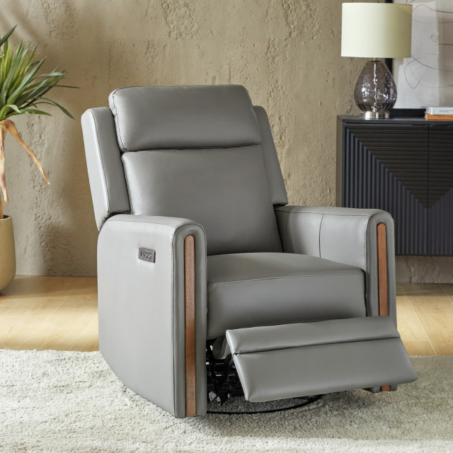 Genuine Leather Power Recliner - Transitional - Recliner Chairs - by ...