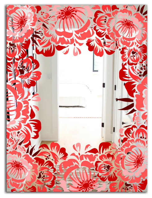 Designart Garland Vivid 5 Farmhouse Vanity Mirror, 28x48 - Contemporary - Wall Mirrors - by ...