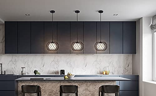 Modern Basket Light Pendant Fixture Cage Ceiling Hanging Light ...