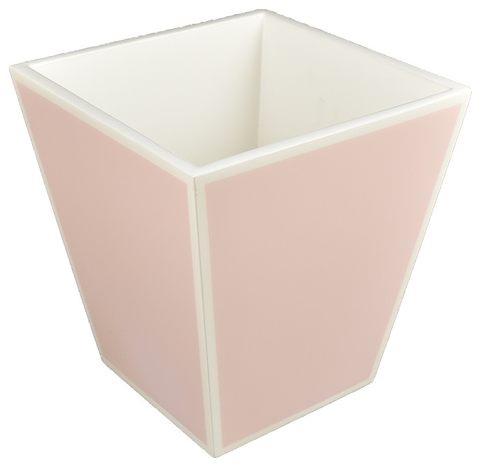 Paris Pink Lacquer Waste Basket - Contemporary - Wastebaskets - by ...
